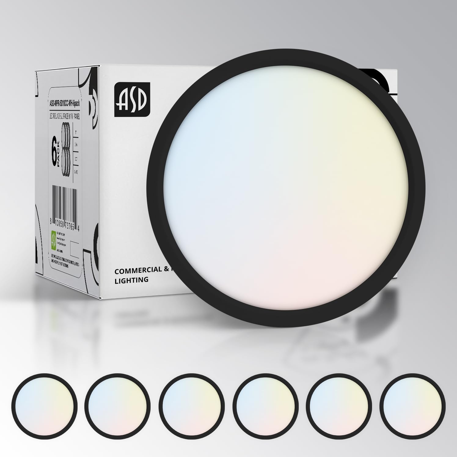 ASD LED 9" Round Flush Mount Light | 18W 1460LM 3000-5000K 120V | 3CCT ...