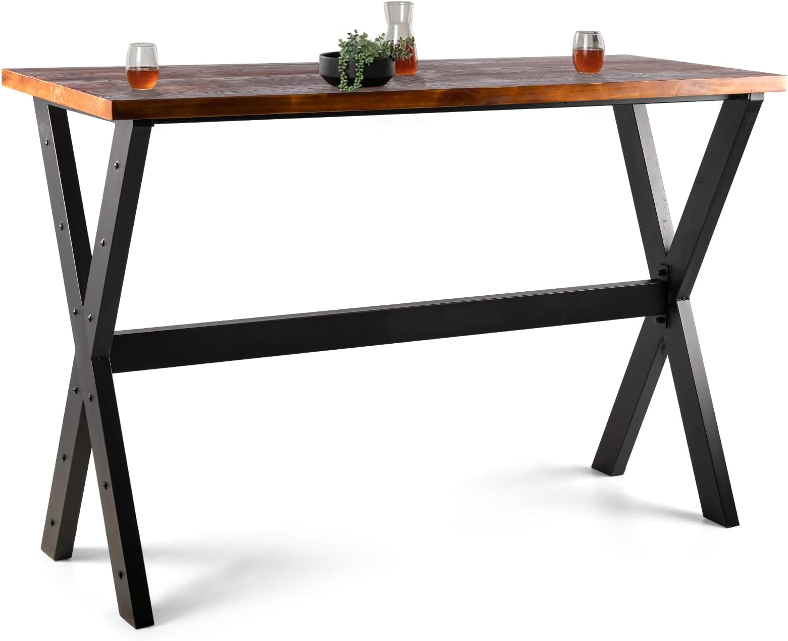 Amazon.com: Linon Claridge White Wooden 42" Bar Height Pub Table : Home ...