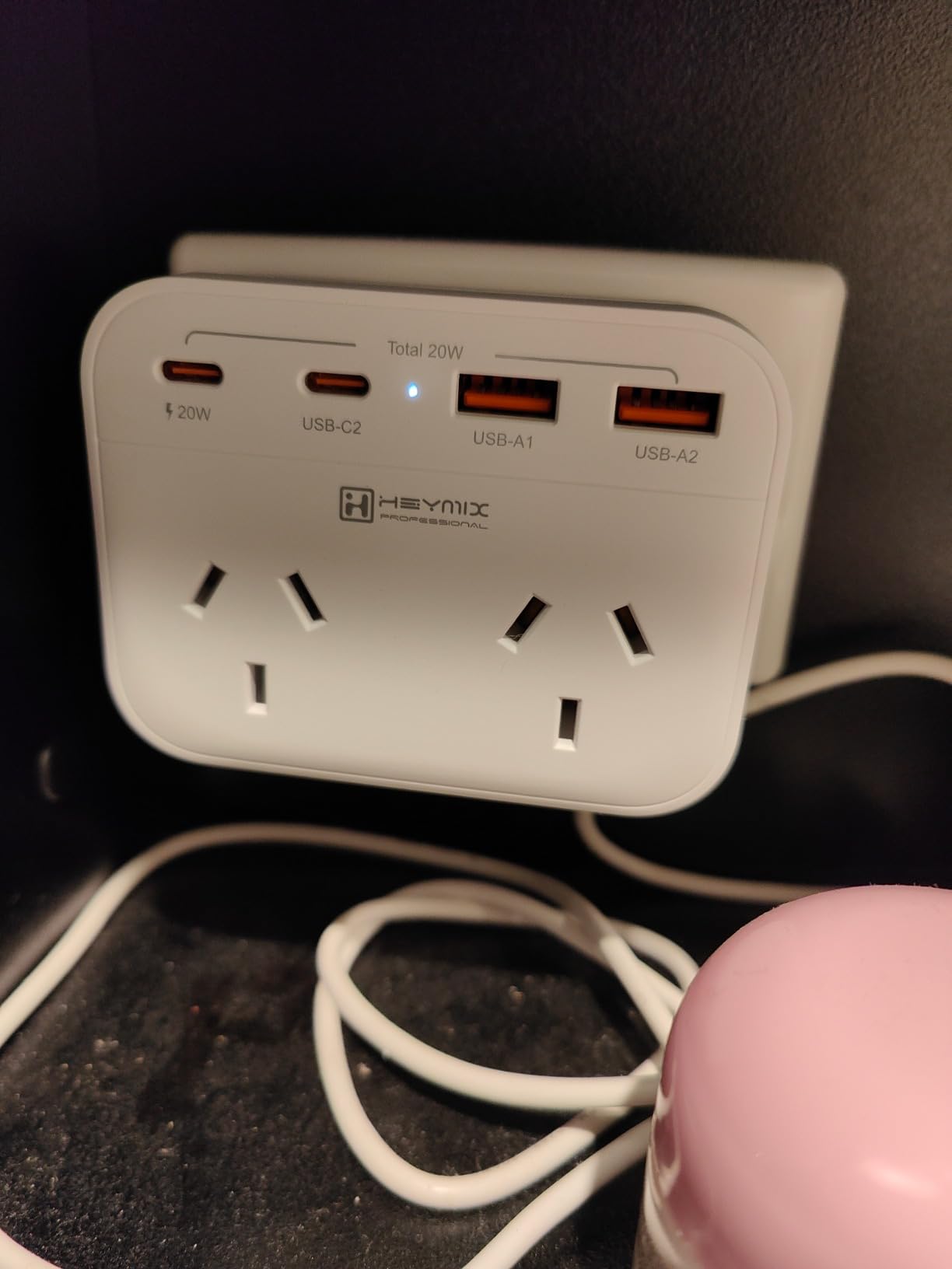 LOVELEDI USB Plug Extension - PD 20W USB C Powerpoint, 2 Way Socket ...