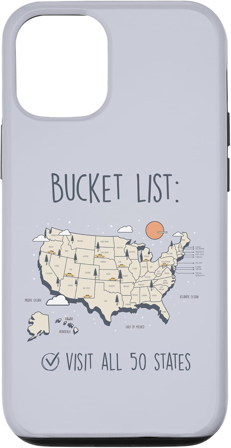 Amazon.com: iPhone 14 Visit All 50 States, USA Travel Map, Mission ...