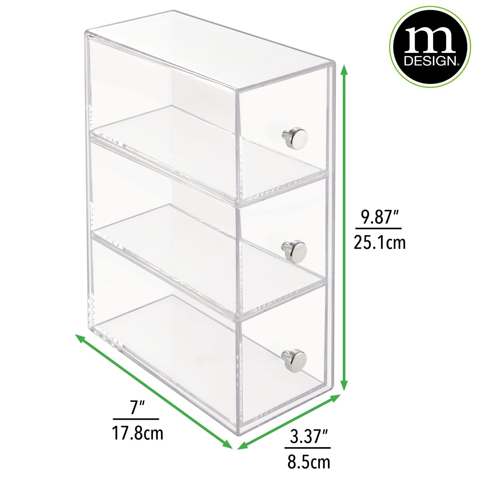 mDesign Plastic Stackable Desktop Organizer Tower Storage Station with ...