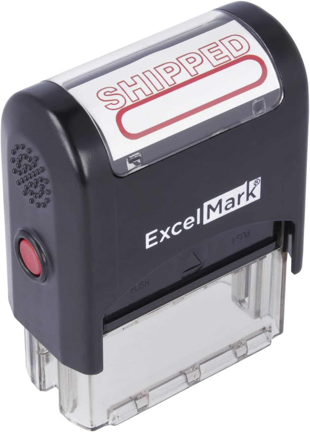 Amazon.com : SHIPPED Self Inking Rubber Stamp - Red Ink : Business ...