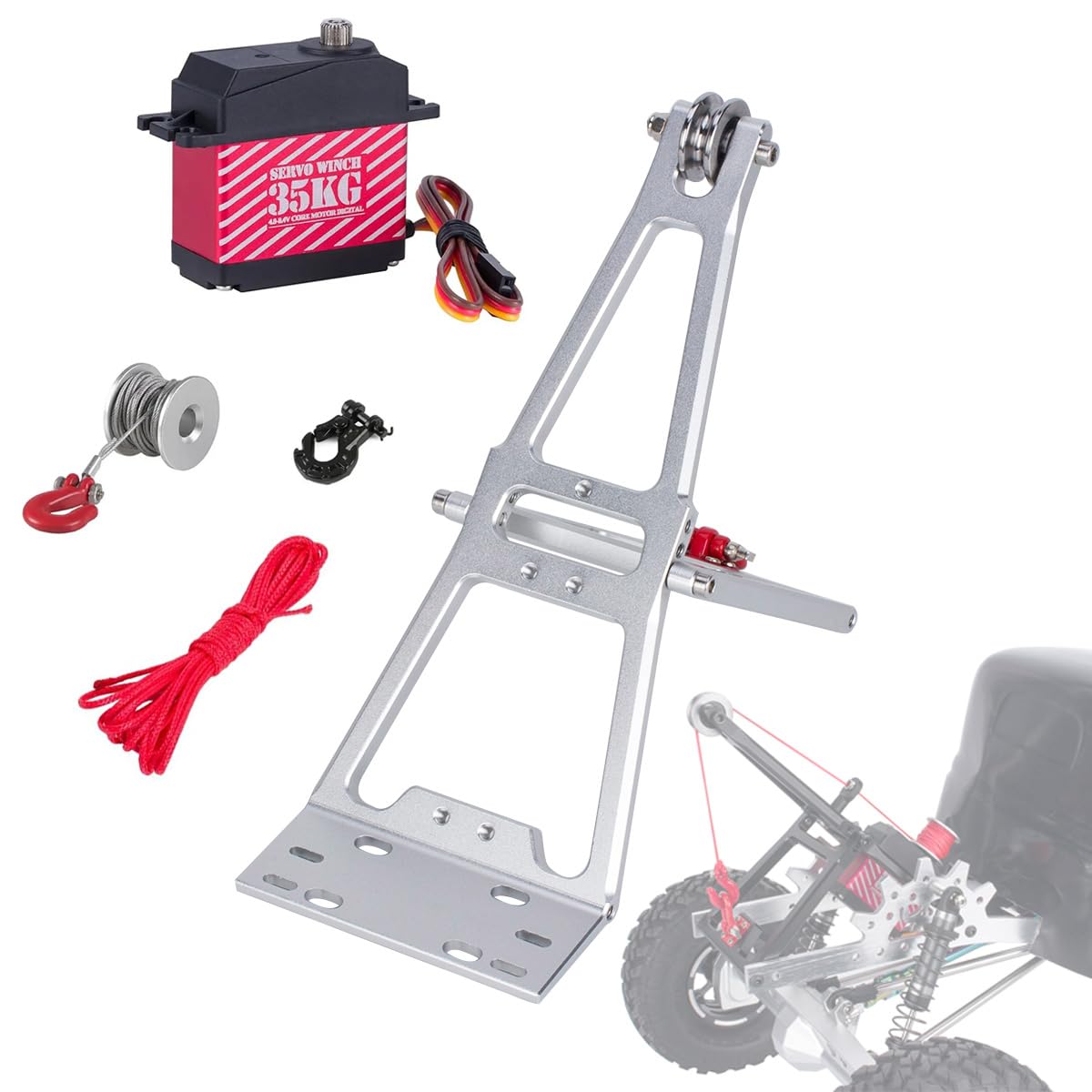 Rc Winch /Servo Rescue Truck Tow Truck Crane Arm Wrecker DIY Tool 1/10 ...