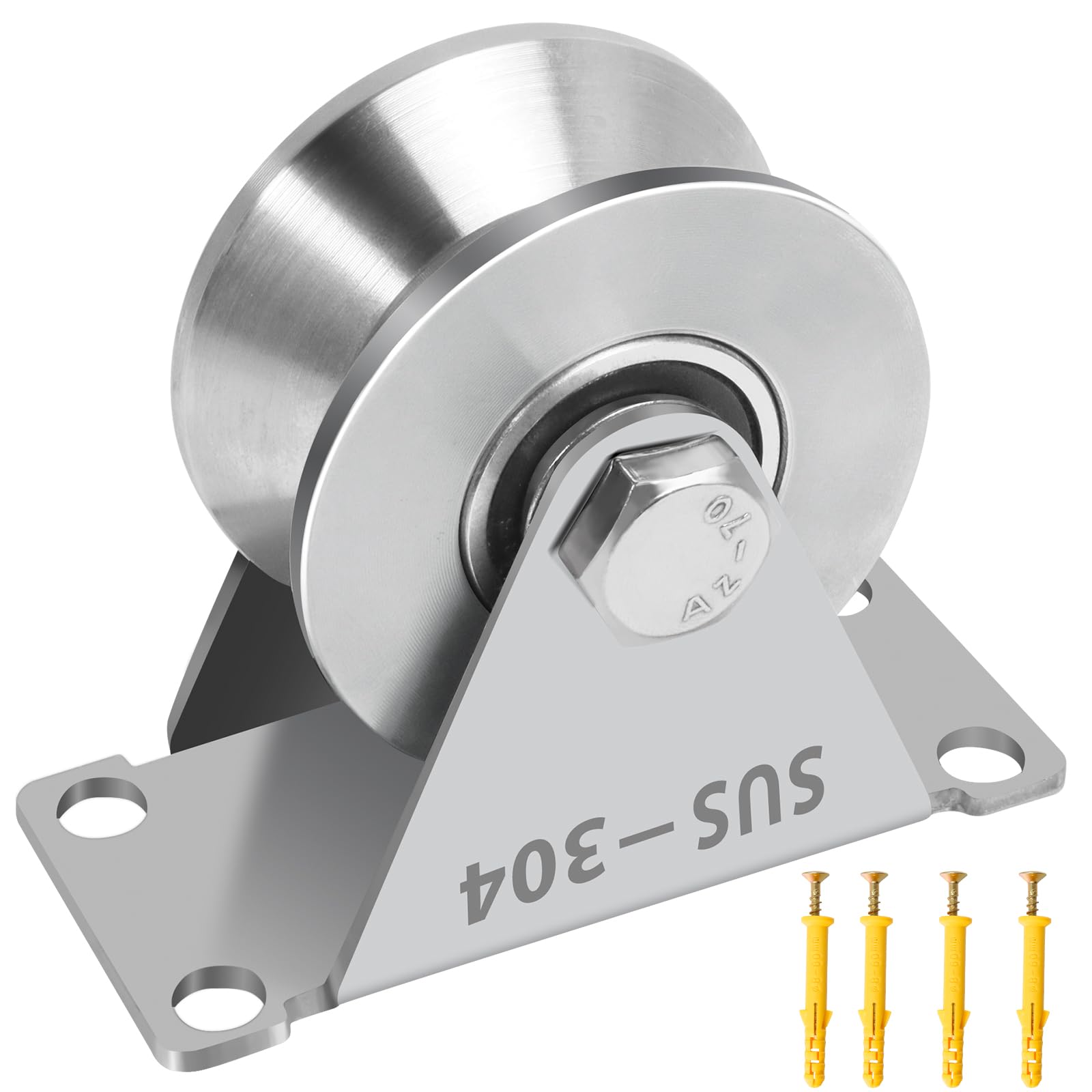 Snapklik.com : V Groove Pulley, Stainless Steel Blocks 1 Pack Super ...