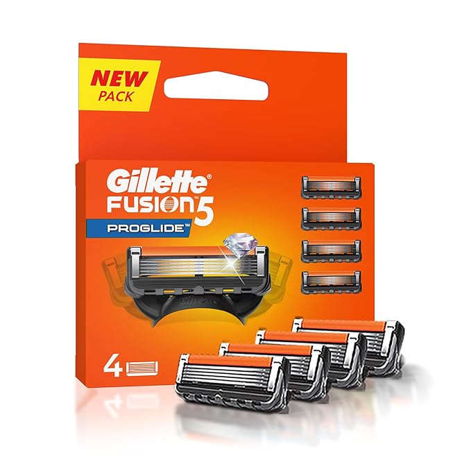 Gillette Fusion Proglide Blades for men with styling back blade - 4 ...