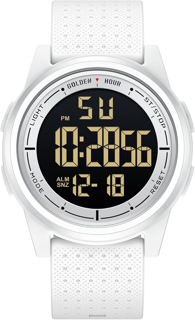 GOLDEN HOUR Ultra-Thin Minimalist Sports Waterproof Digital Watches Men ...