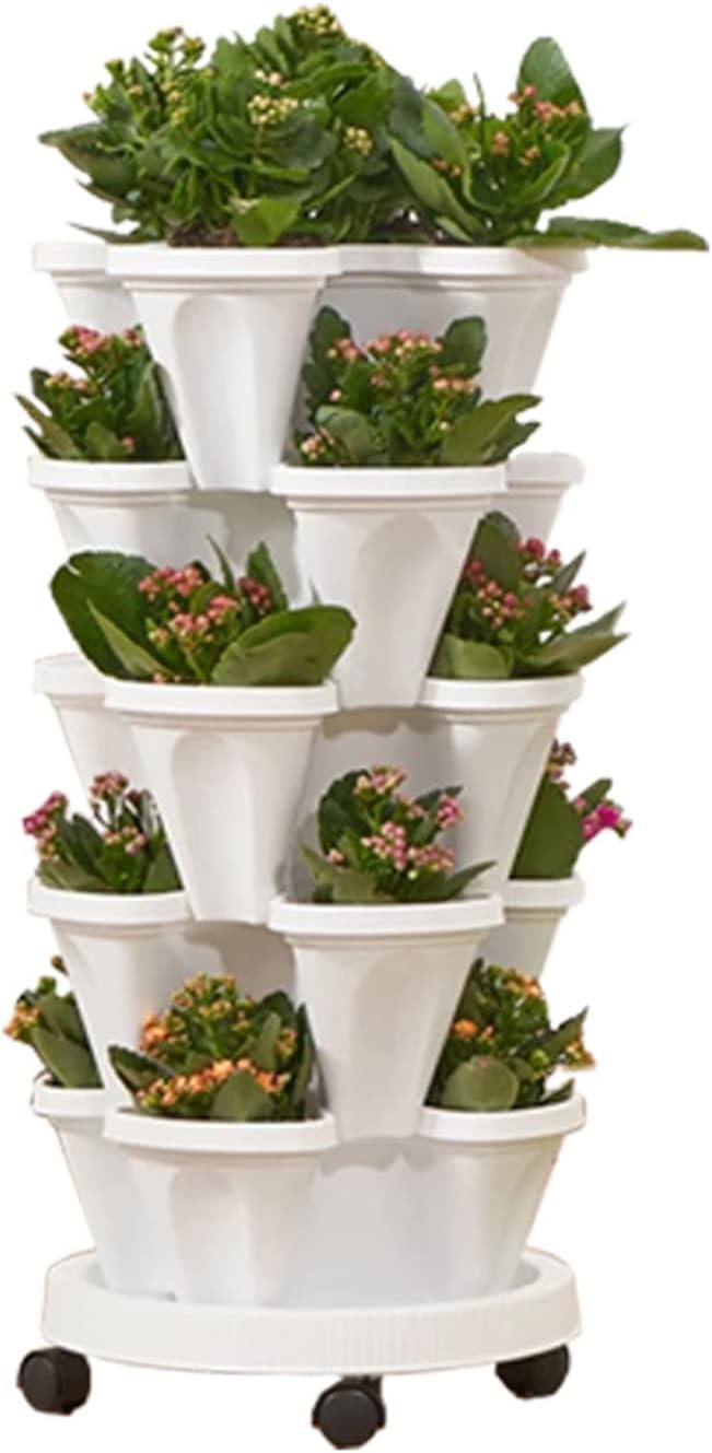 Amazon.com : Strawberry Vertical Garden Planter, 5 Tiered Stackable ...