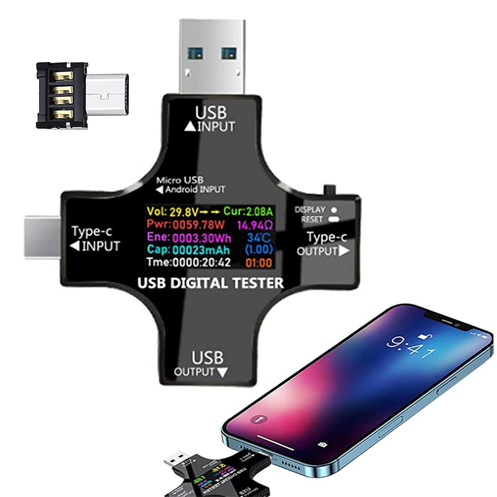PETUFUN USB Meter | Ports Digital Multimeter With IPS Color Screen ...