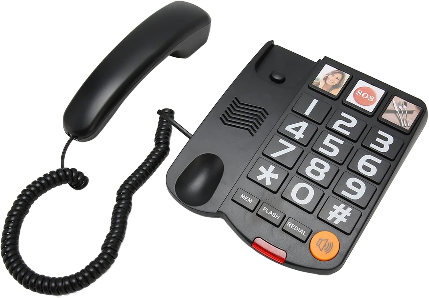 Amazon.com: Big Phone for Seniors, Corded Landline Telephone, One Touch ...