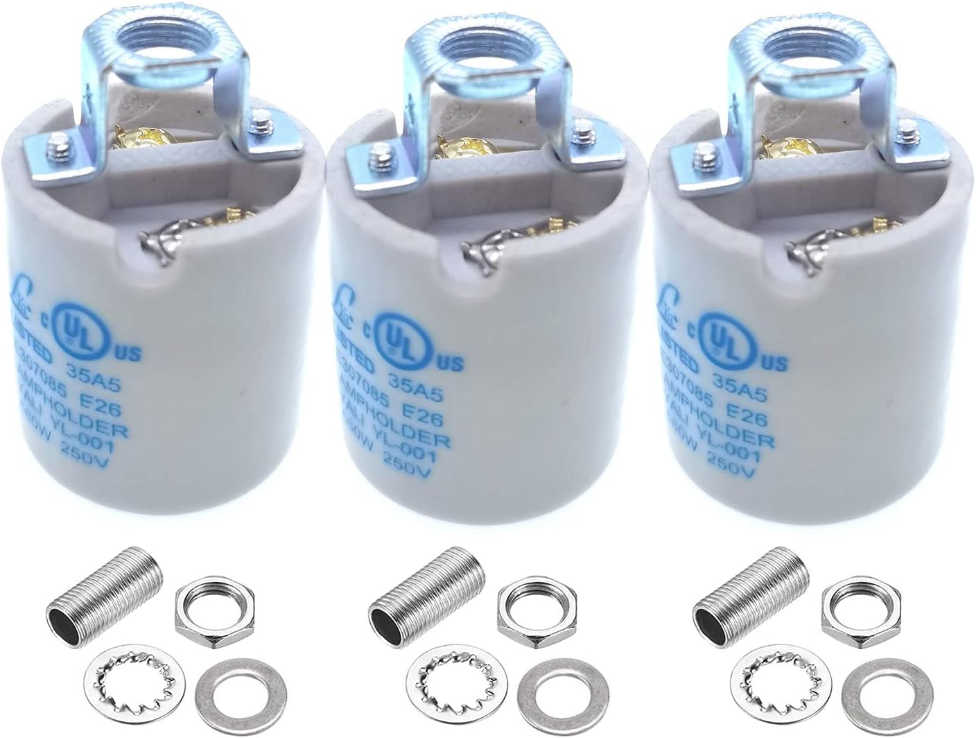 Westinghouse Lighting 7001000 Porcelain Threaded Socket with Metal ...