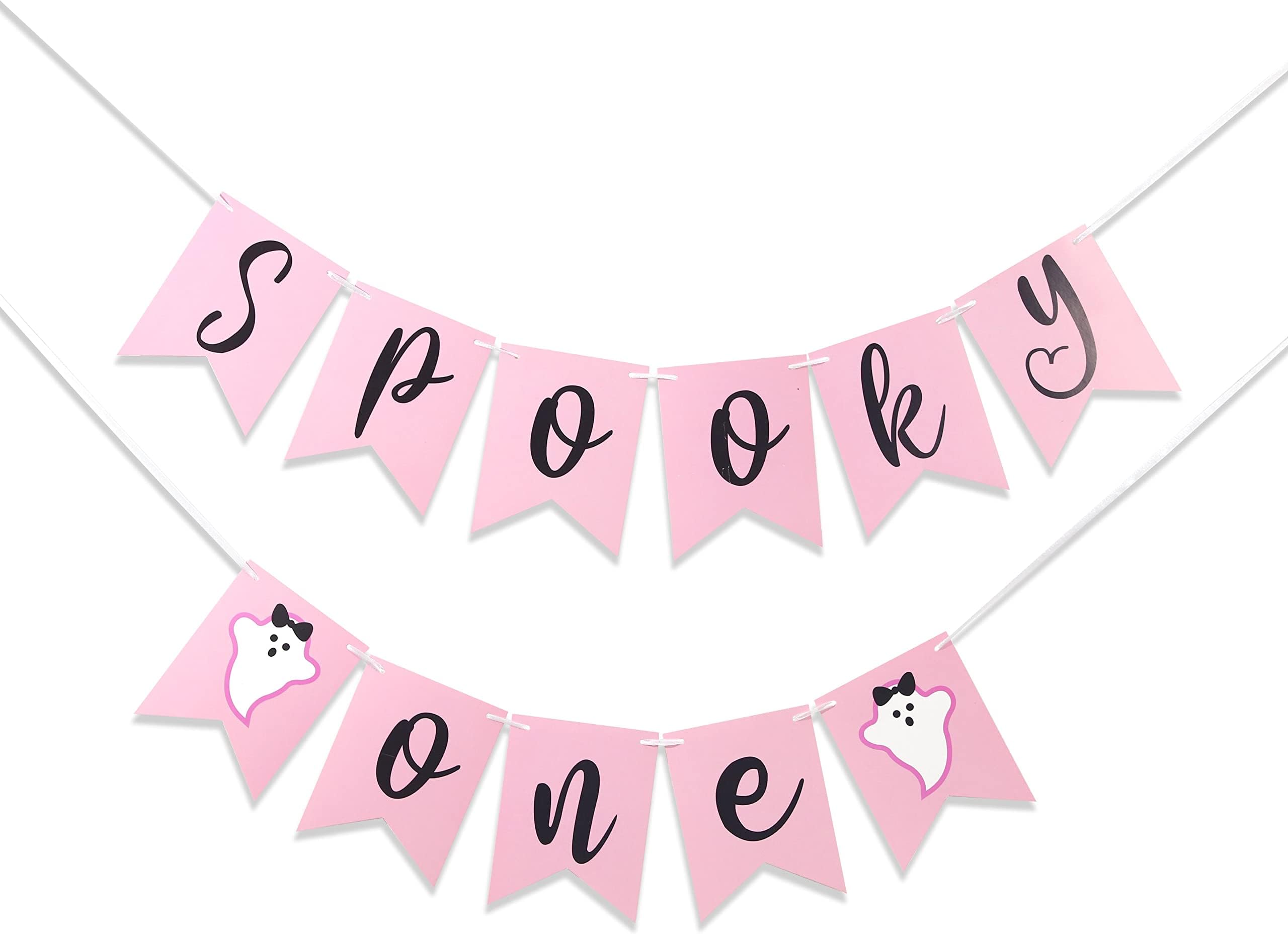 Amazon.com: Spooky One Groovy Birthday High Chair Banner - Halloween ...
