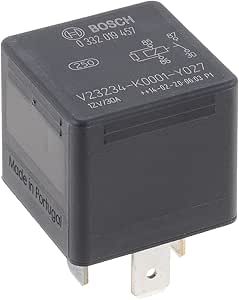 Amazon.com: Bosch 0332019457 Mini Relay 12V 20A, IP5K4, Operating Temperature from -40 Degree to ...