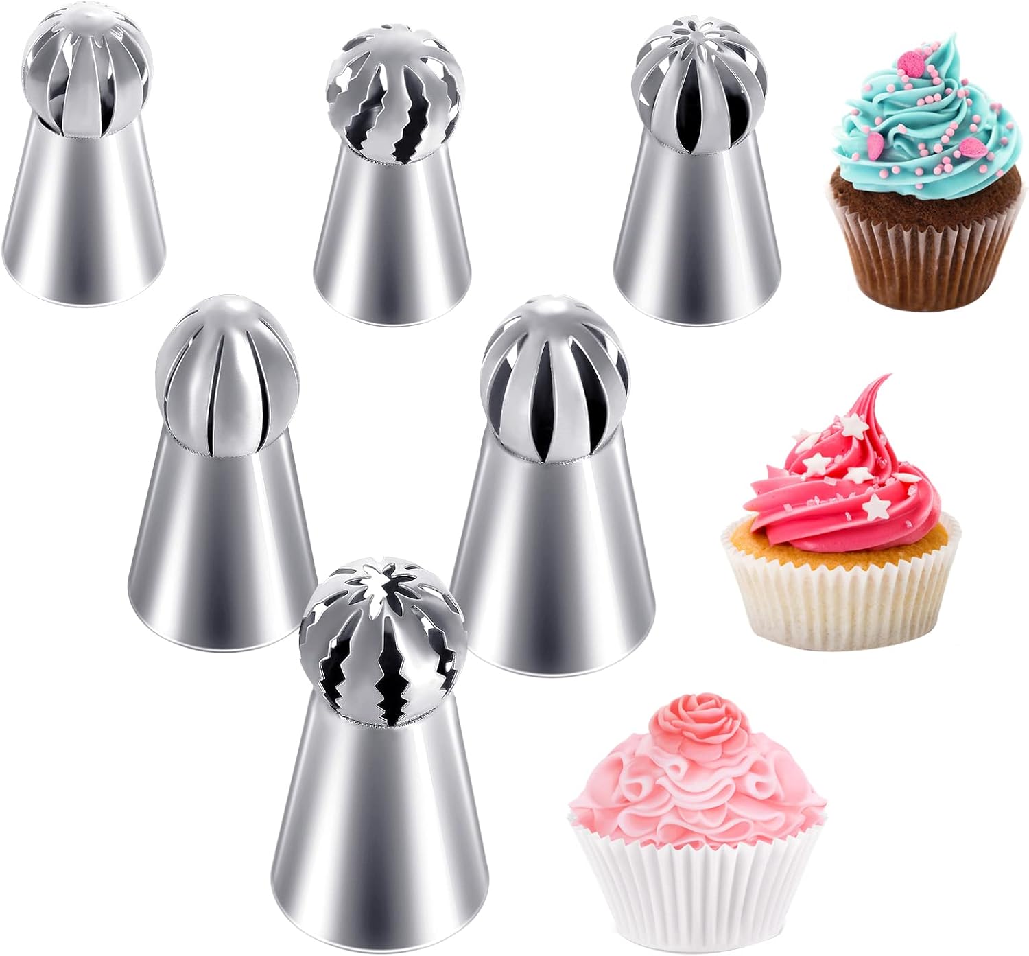 Hofumix Russian Piping Tips Sets Russian Ball Tips Buttercream DIY ...