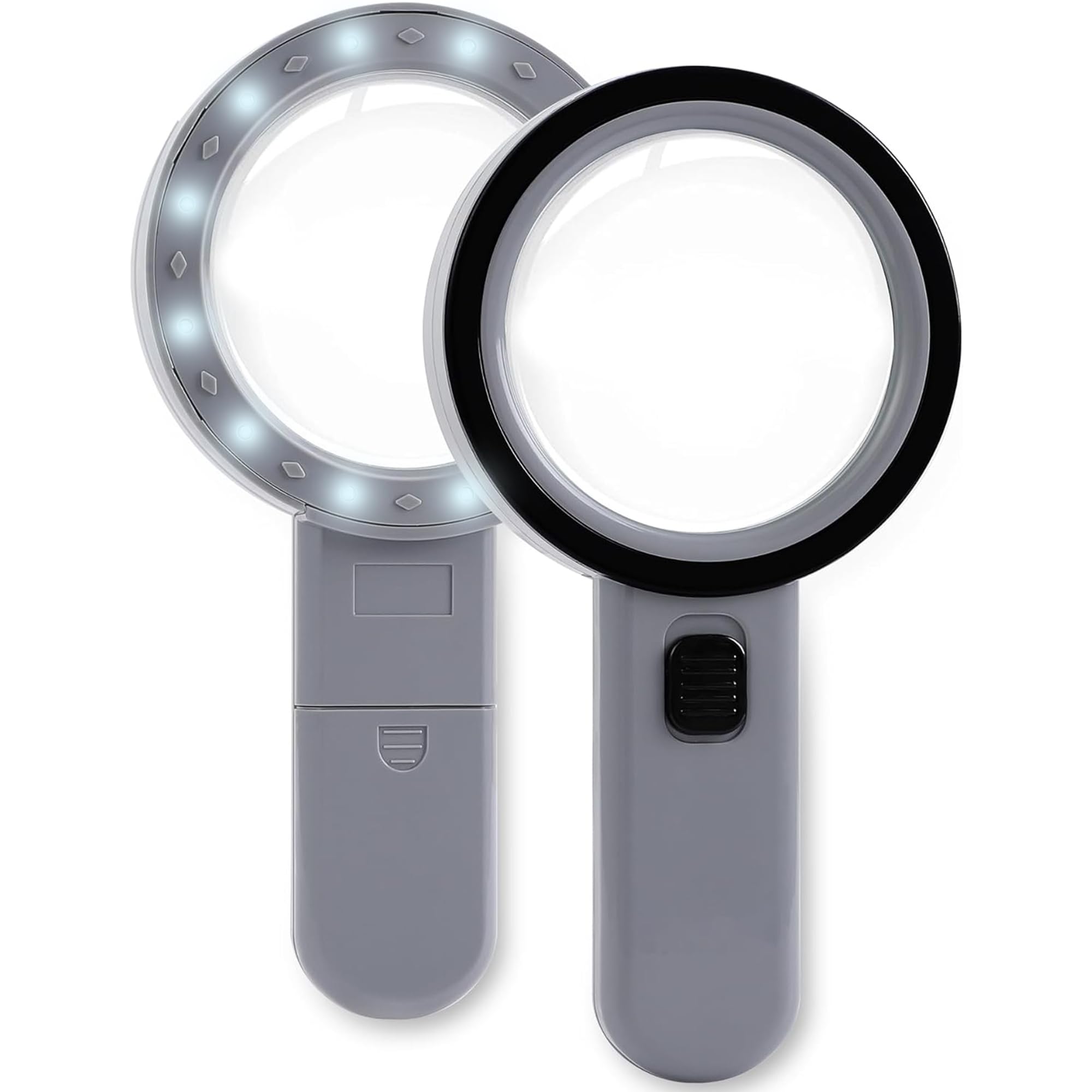 ASAB Magnifying Glass with 12 LED Light Handheld Magnifier for Reading ...