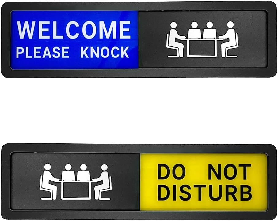 Amazon.com : Do Not Disturb Welcome Please Knock Sign, Privacy Door ...