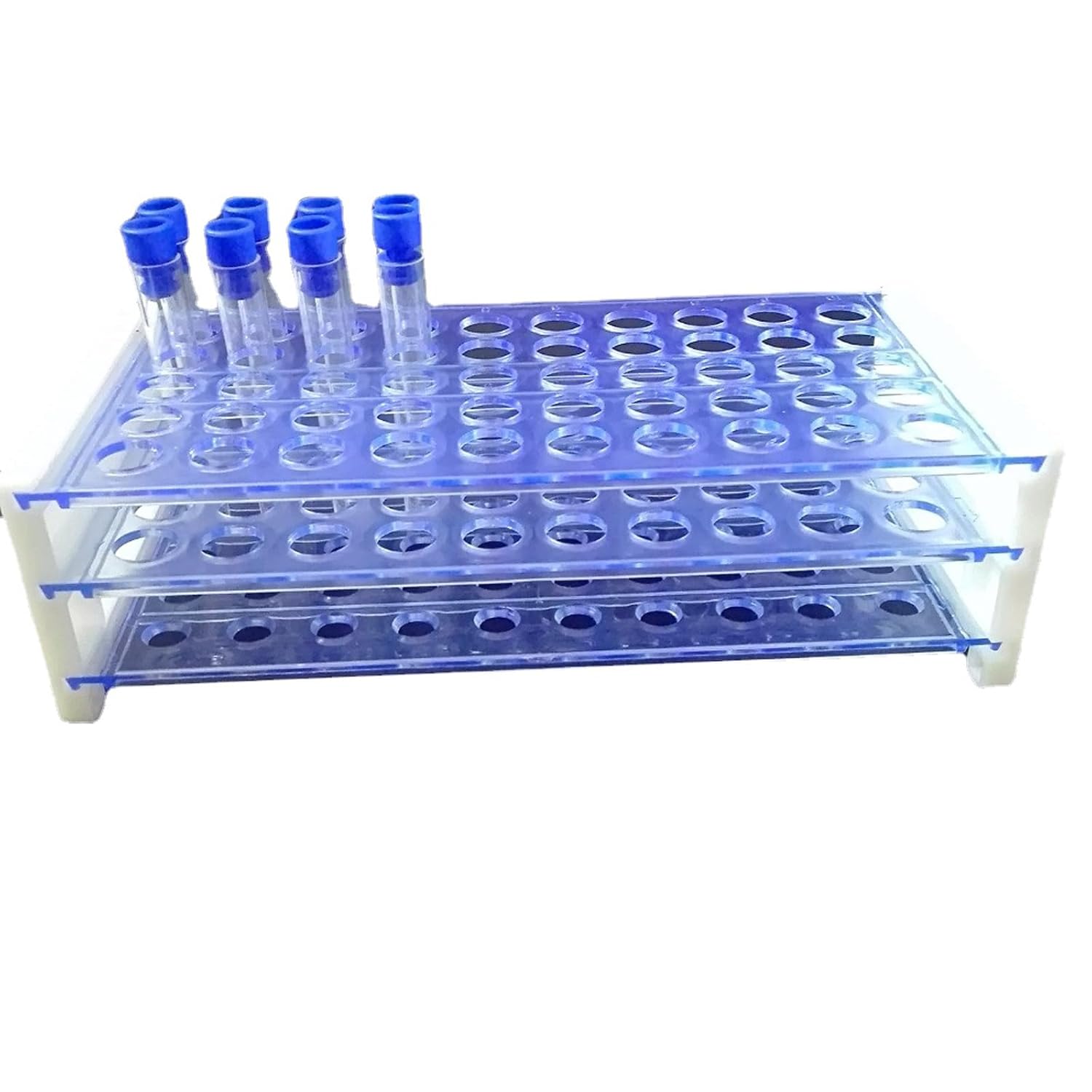 Laboratory Plastic Test Tube Rack for 13mm Tubes, Hole 50, Detachable ...