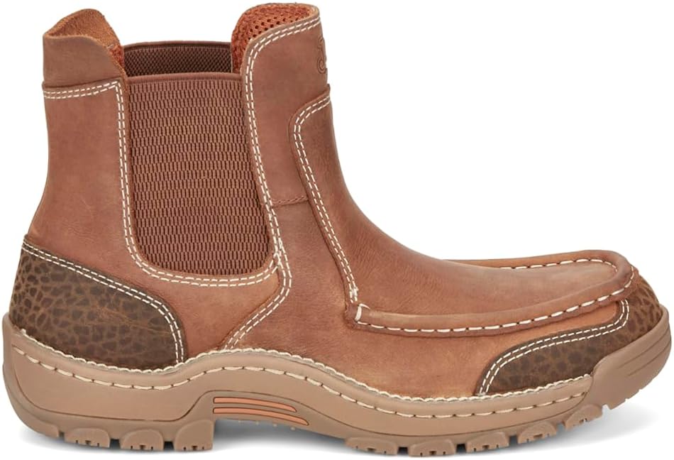 Amazon.com | Justin Boots Men's Channing 6" Pull-On Work Boot Brown ...