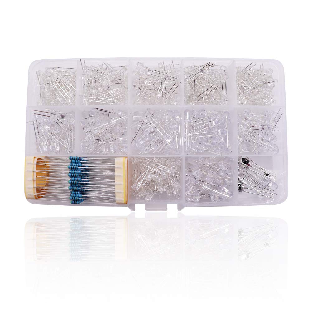 Snapklik.com : Treedix 490pcs LED Emitting Diode Transparent LED Lamp ...