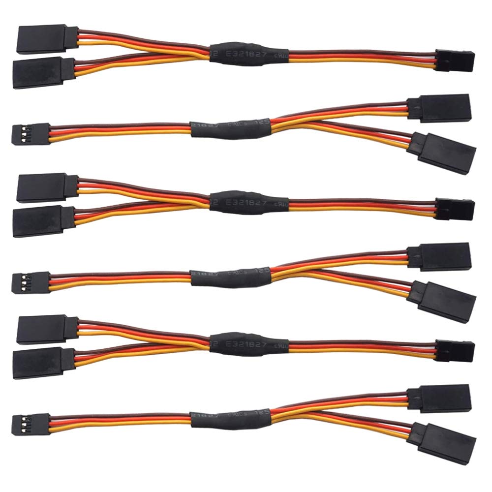 Buy GTIWUNG 6 Pcs JR Style Servo Y Harness, 6" / 150mm Servo Y-Cables ...