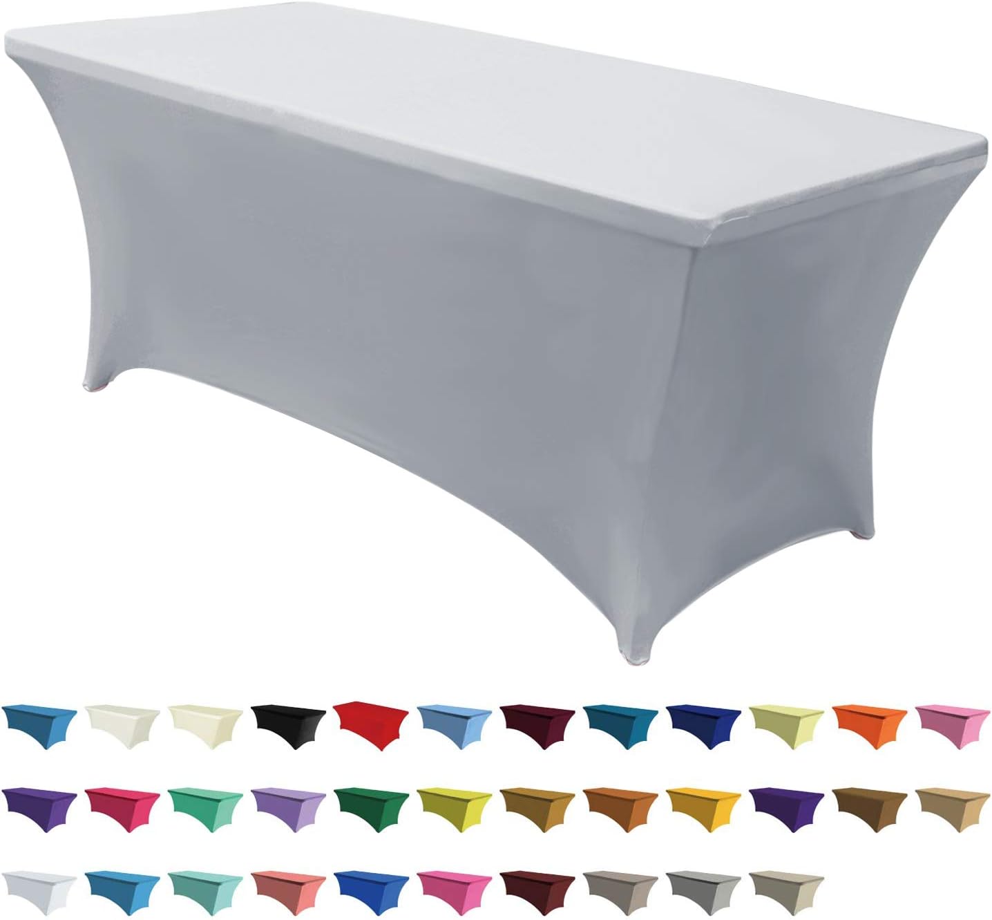 Amazon.com: ABCCANOPY Spandex Tablecloths for 6 ft Home Rectangular ...