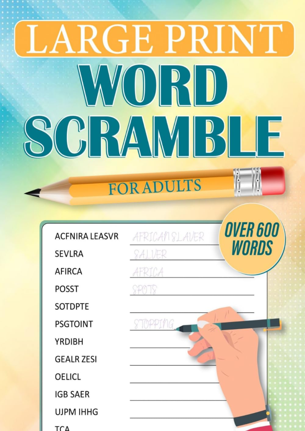 Large Print Word Scramble For Seniors: Word Scramble book for Adults ...