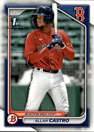 Amazon.com: 2024 BOWMAN PROSPECTS #BP-14 ALLAN CASTRO RED SOX BASEBALL ...