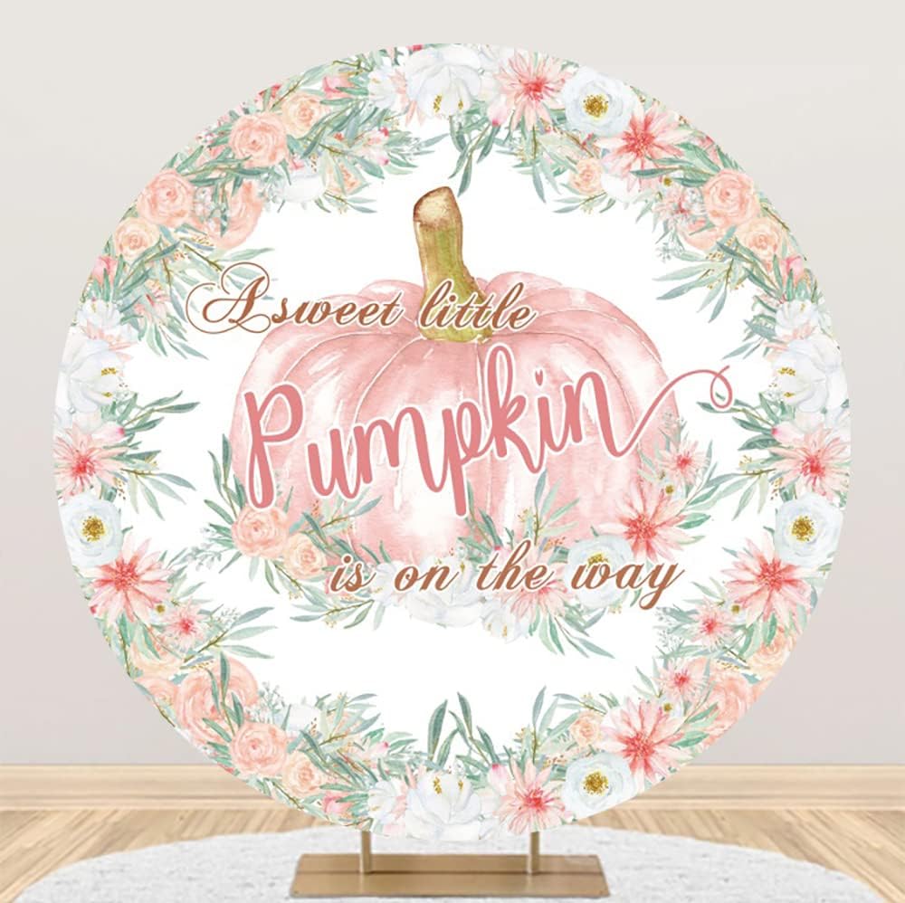 Amazon.com : Yeele 6.5x6.5ft Punpkin Baby Shower Round Backdrops Sweet ...