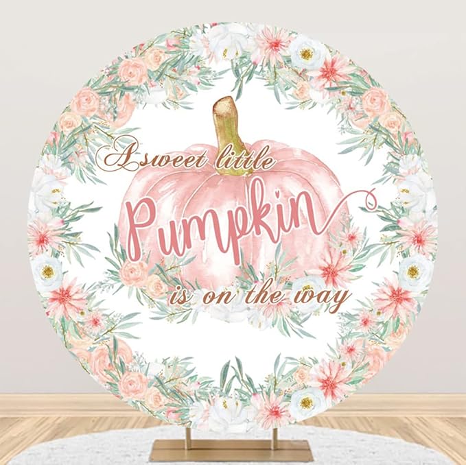 Amazon.com : Yeele 6.5x6.5ft Punpkin Baby Shower Round Backdrops Sweet ...
