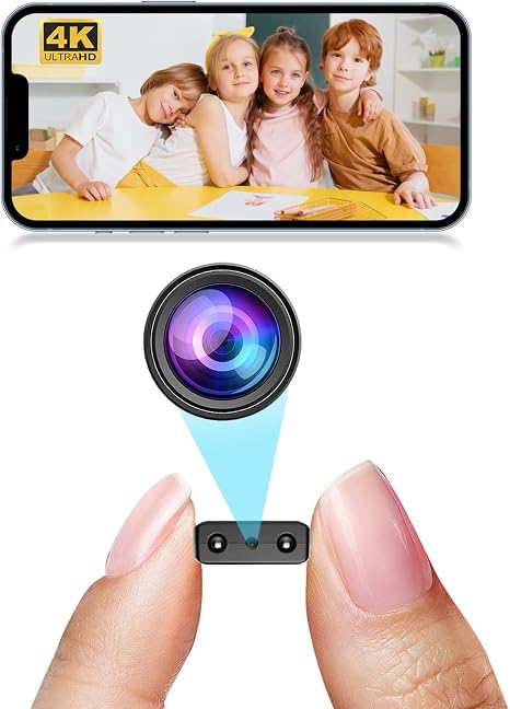 Amazon.com : 4K HD Mini Camera, HD Night Vision Home Nanny - Smallest ...