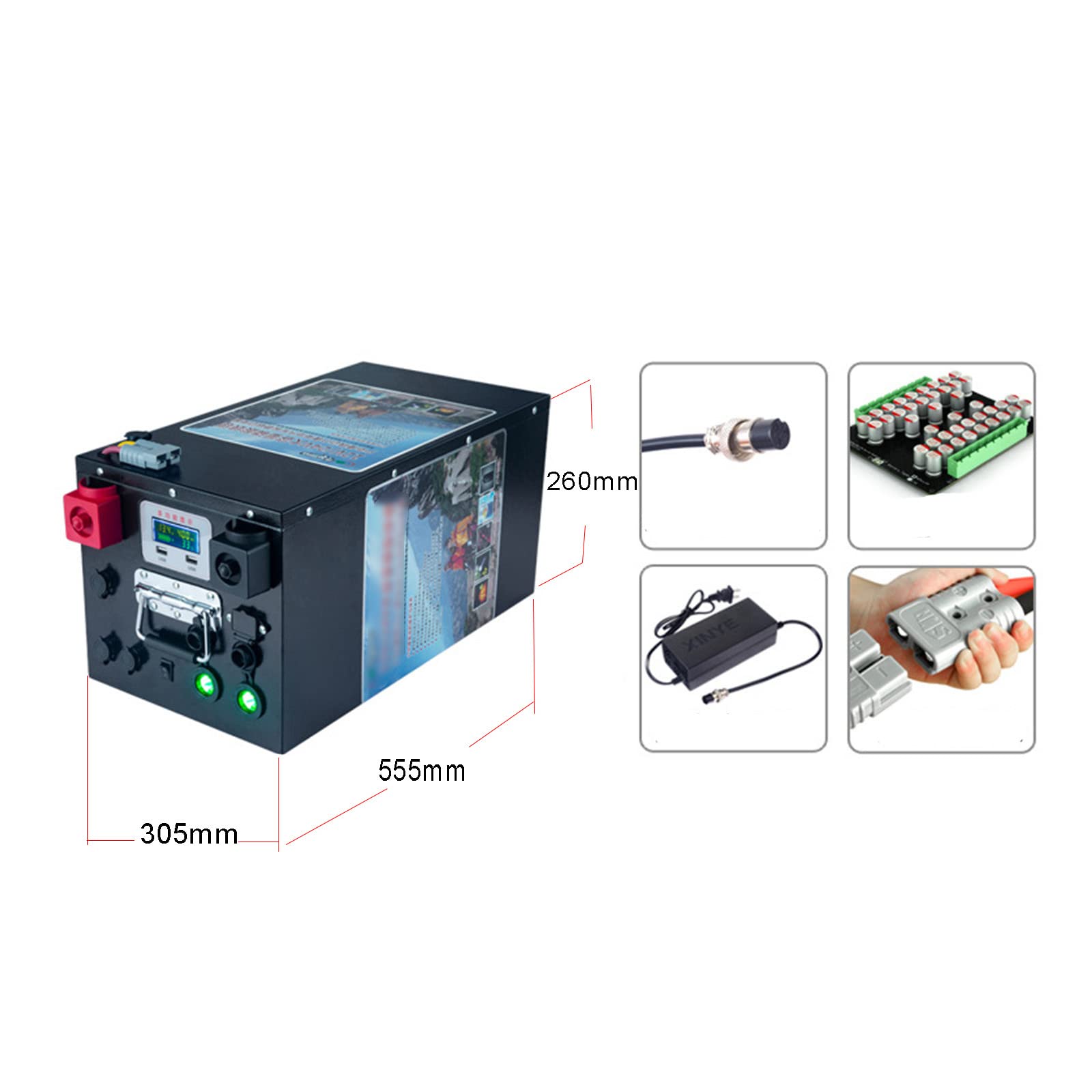 Tghy 12v 200ah Lifepo4 Battery Rechargeable Lithium Iron Phosphate ...