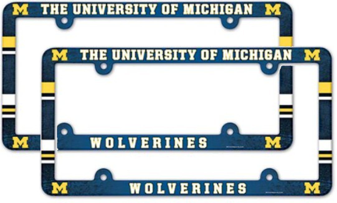Buy (2) Michigan University Wolverines University LICENSE PLATE FRAME ...