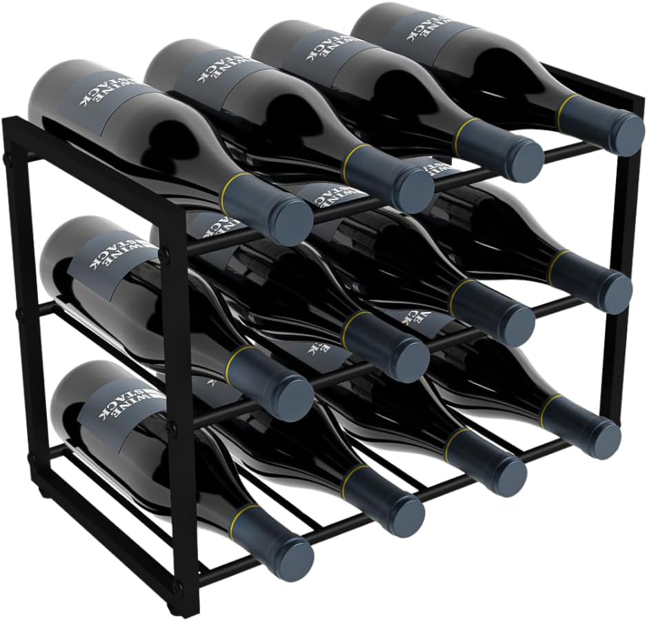 Amazon.com: Wine Stack Modern Metal Countertop Wine Rack : Home & Kitchen