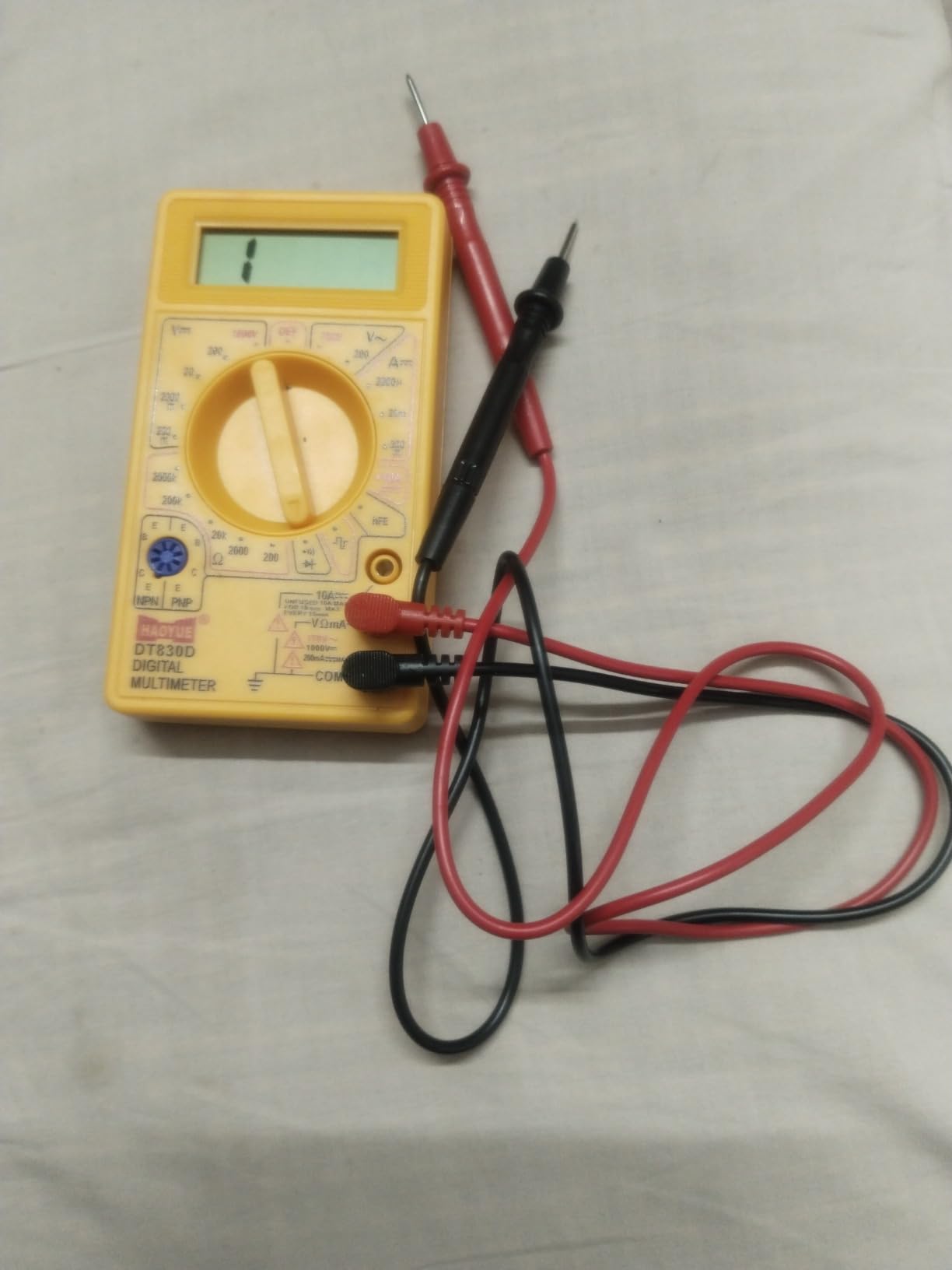 V-TEC Lcd Display Digital Multi-Meter Digital Multimeter (Yellow Color ...