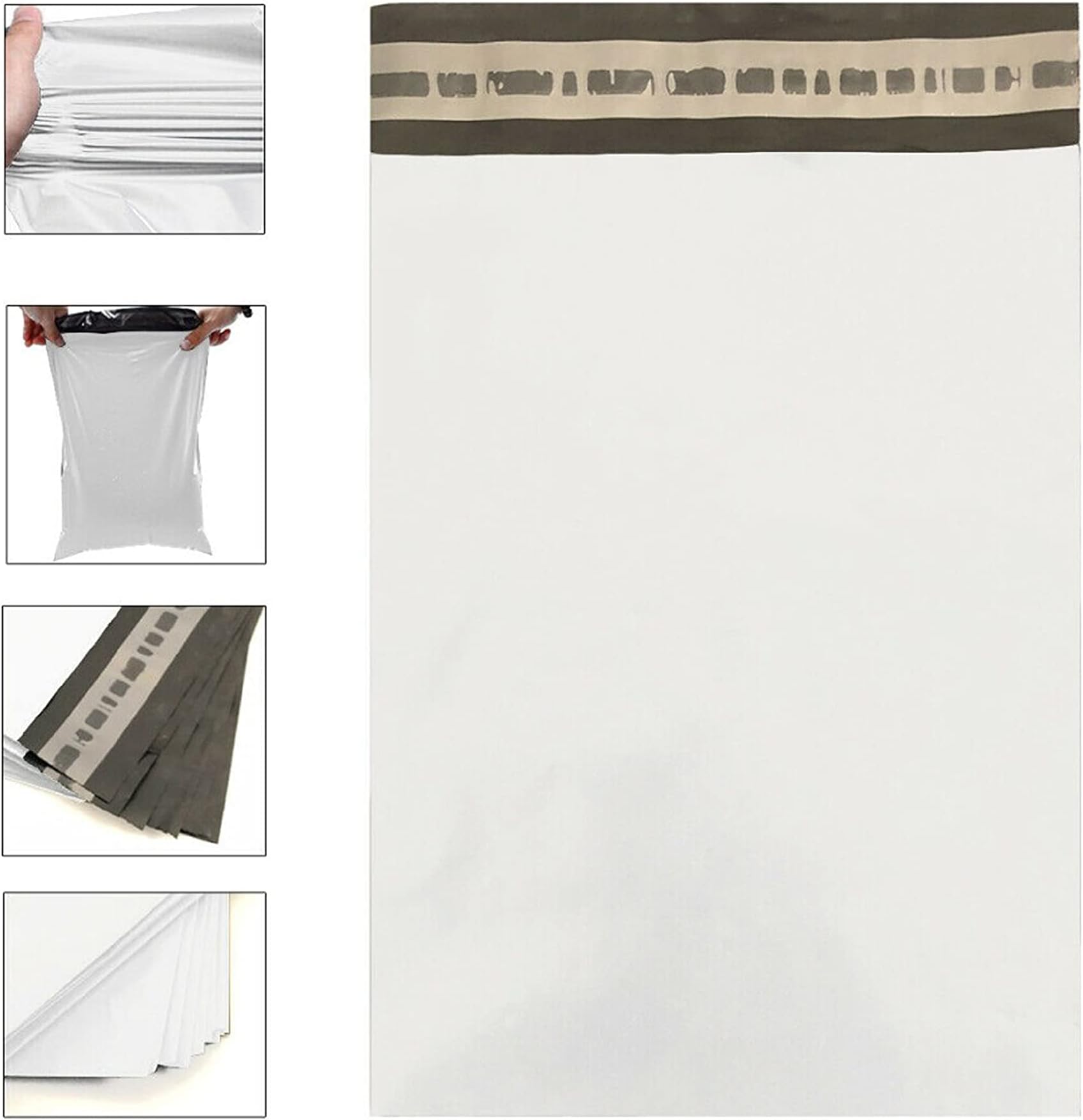 SUL Mailing Poly Postal Self Seal Bags pack of 100, Water & Tamper ...