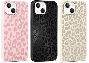 Amazon.com: RUMDEY 3 Pack Cute Cheetah Print for iPhone 13/14 6.1" Phone Case, Leopard Aesthetic ...