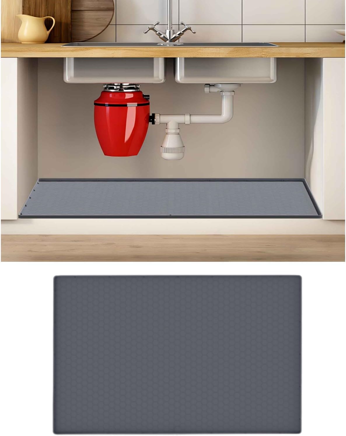 Amazon.com: Under Sink Mat,2 Pcs 34" X 22" Silicone Under The Sink Mat ...