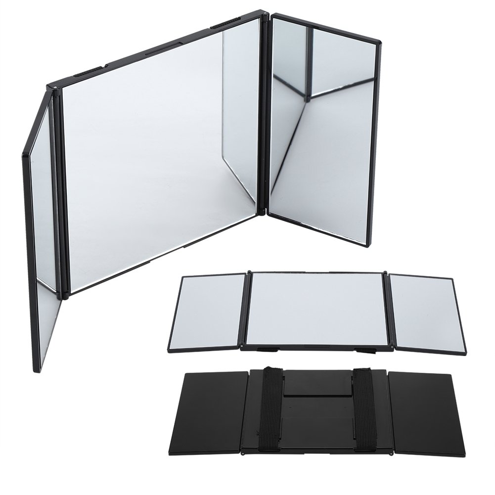 Amazon.com - 3 Way Mirror for Hair Cutting,360 Trifold Barber Mirrors ...