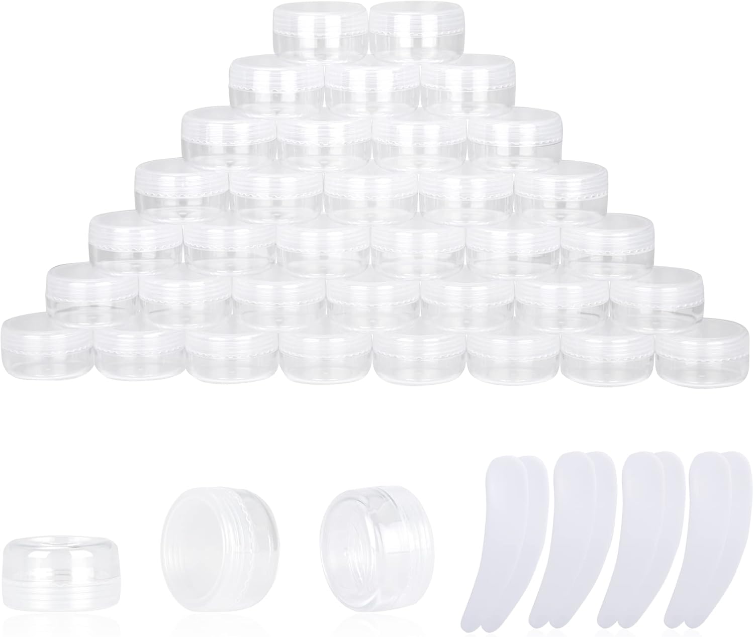 Amazon.com: 100PCS 10 Gram Sample Containers, 10ml Empty Jars with Lids ...