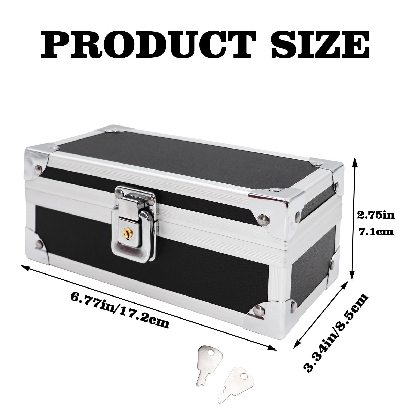 Snapklik.com : Lockable Cash Box, Aluminium Alloy Money Box For Cash ...