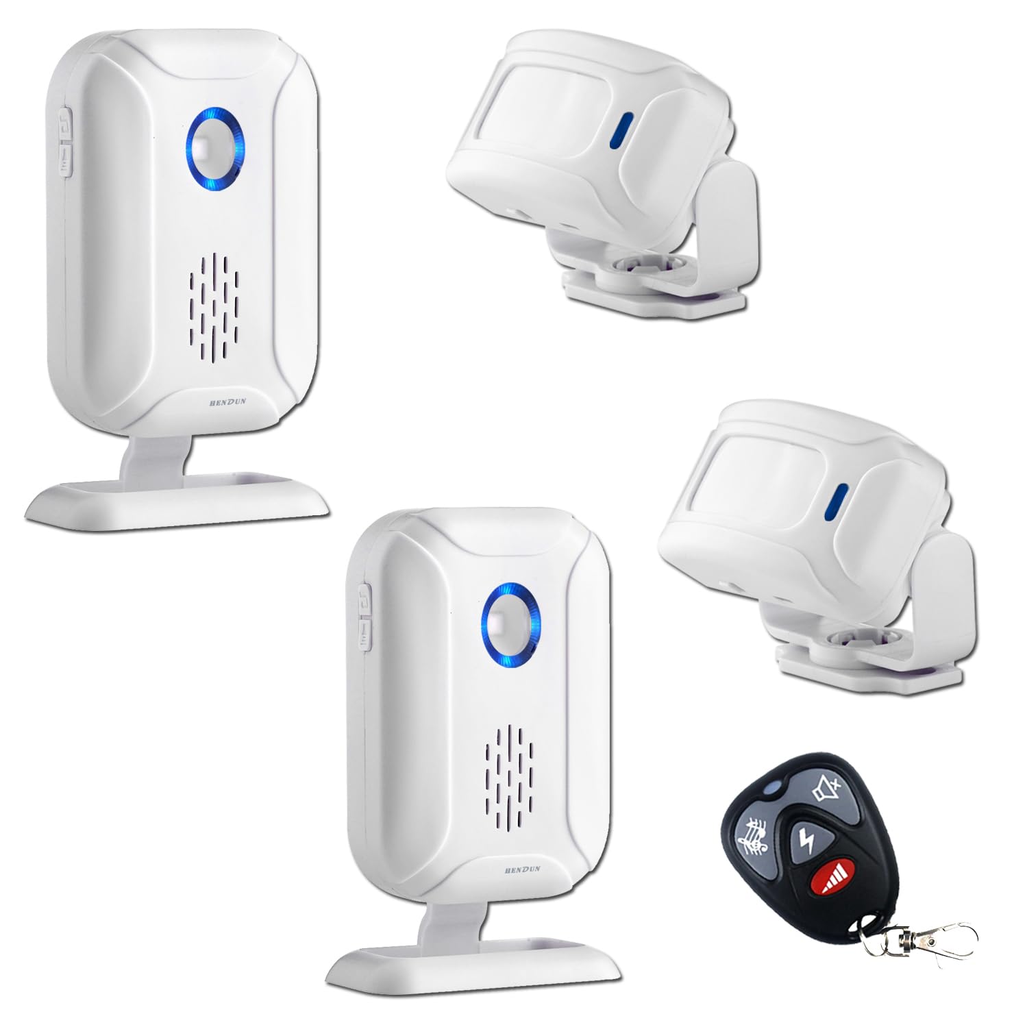 HENDUN Wireless Motion Sensor Door Chime 2 Receiver & 2 Transmitters ...