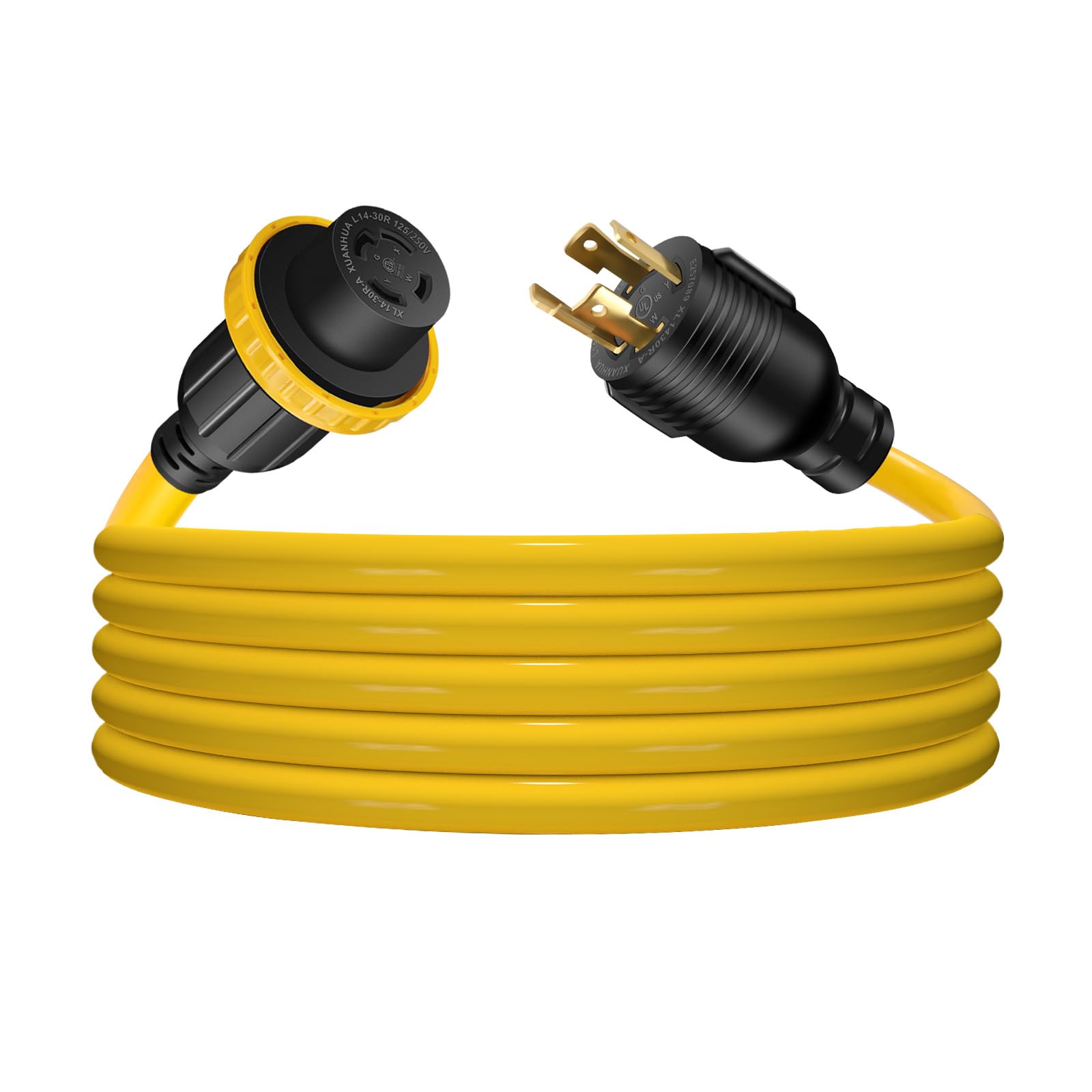 Amazon.com: LAZMUMI 30 Amp 15FT Generator Extension Cord 4 Prong 125 ...