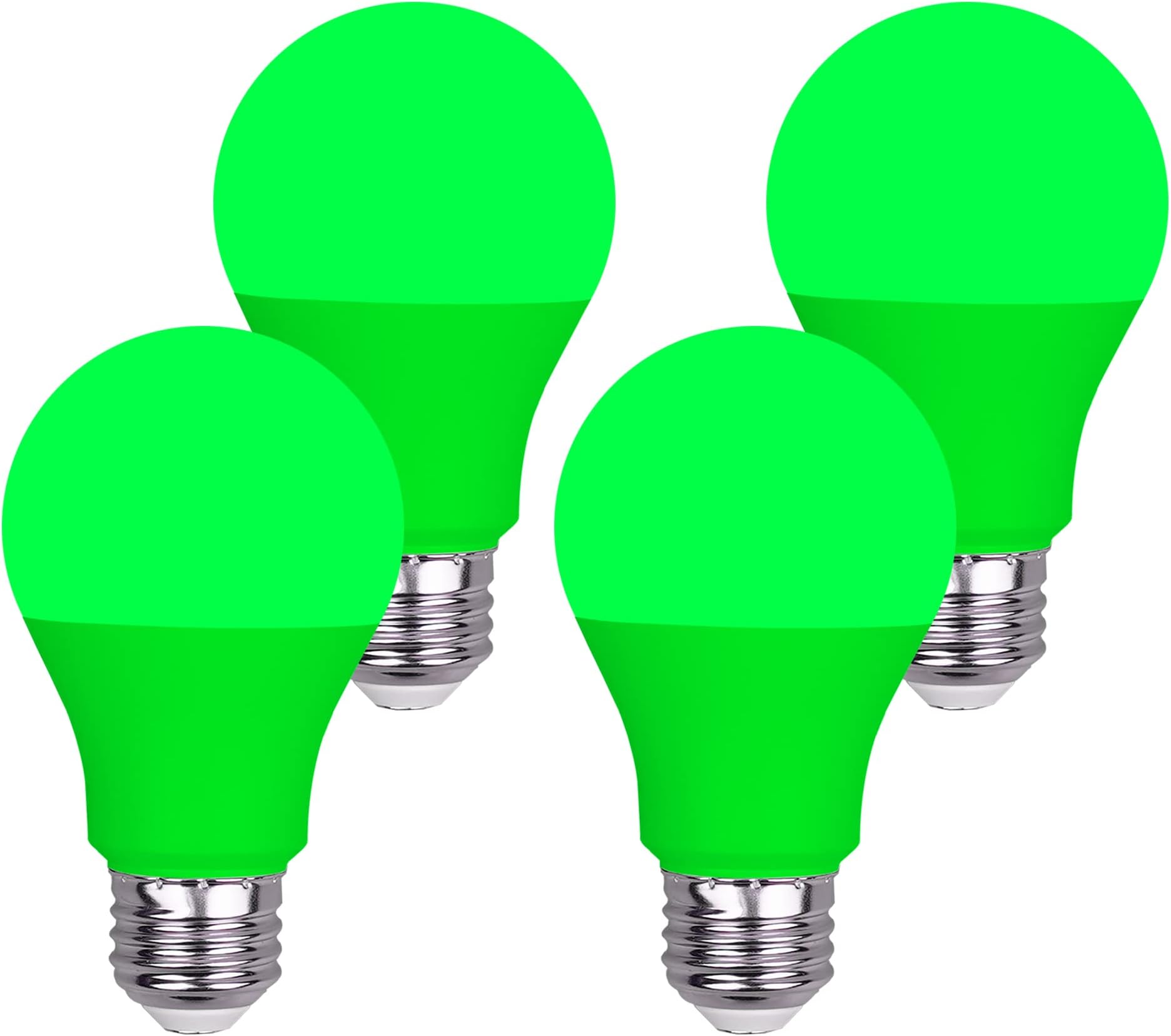 2-Pack Green Light Bulb Christmas Light Bulbs, 9W (60W Equivalent) LED ...