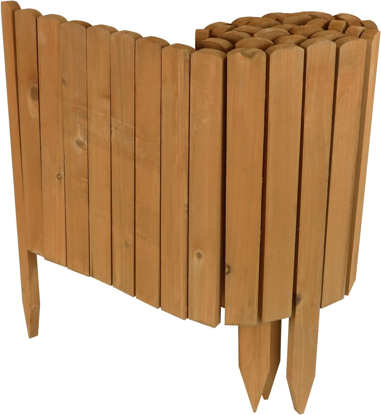 Woodside Log Roll Wooden Border Fence - 203cm x 40cm : Amazon.co.uk: Garden