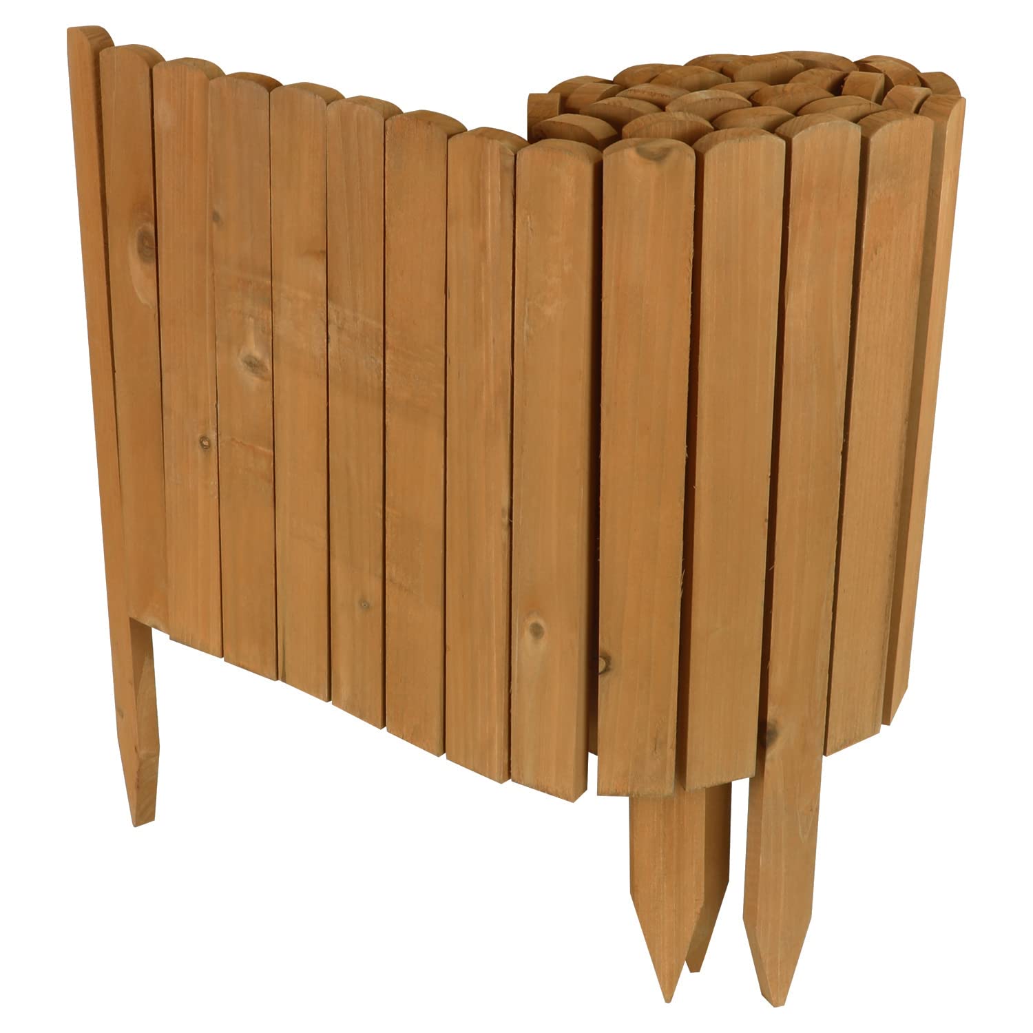 Woodside Log Roll Wooden Border Fence - 203cm x 40cm : Amazon.co.uk: Garden