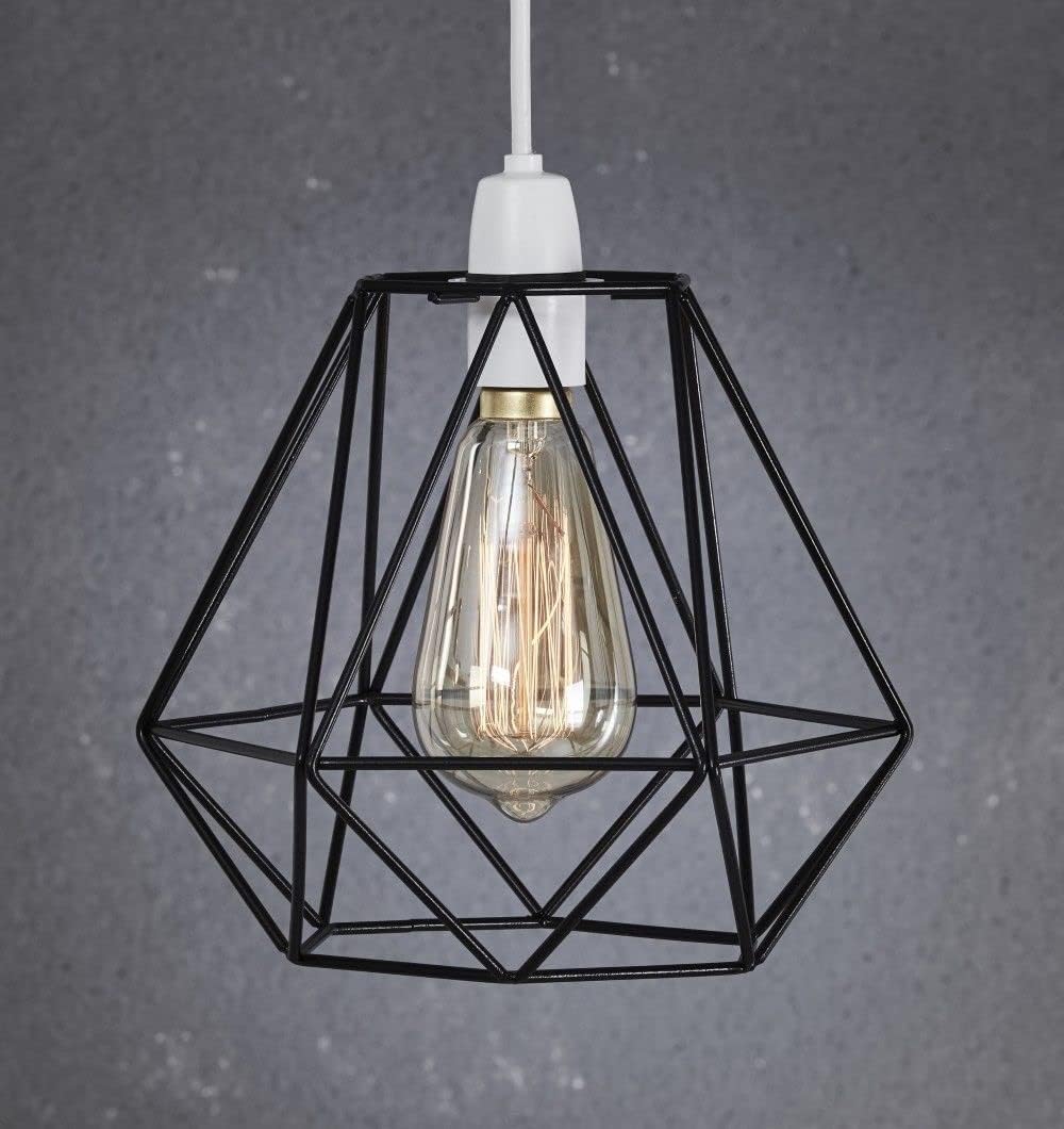 Retro Design Light Shade – Metal Wire Basket Cage Lamp Shade – Ceiling ...