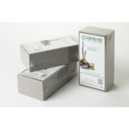 6 x Oasis SEC Dry Round Cylinder for Silk Artificial Flowers Florist ...