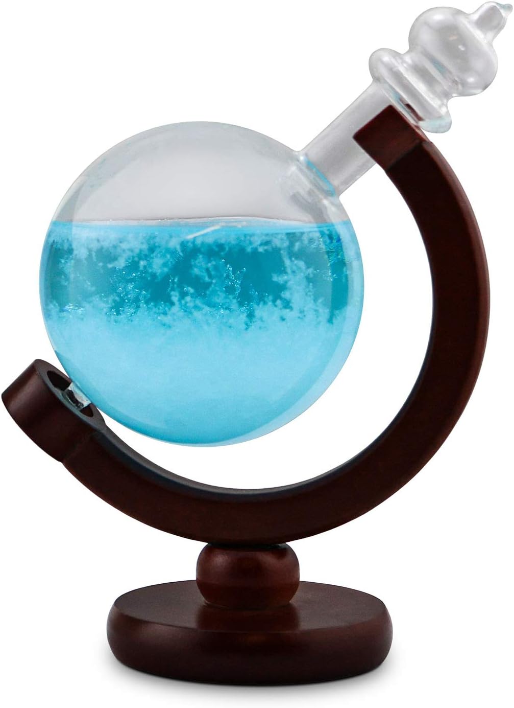 Amazon.com: Globe Storm Glass Weather Station with Wood Base - Home ...