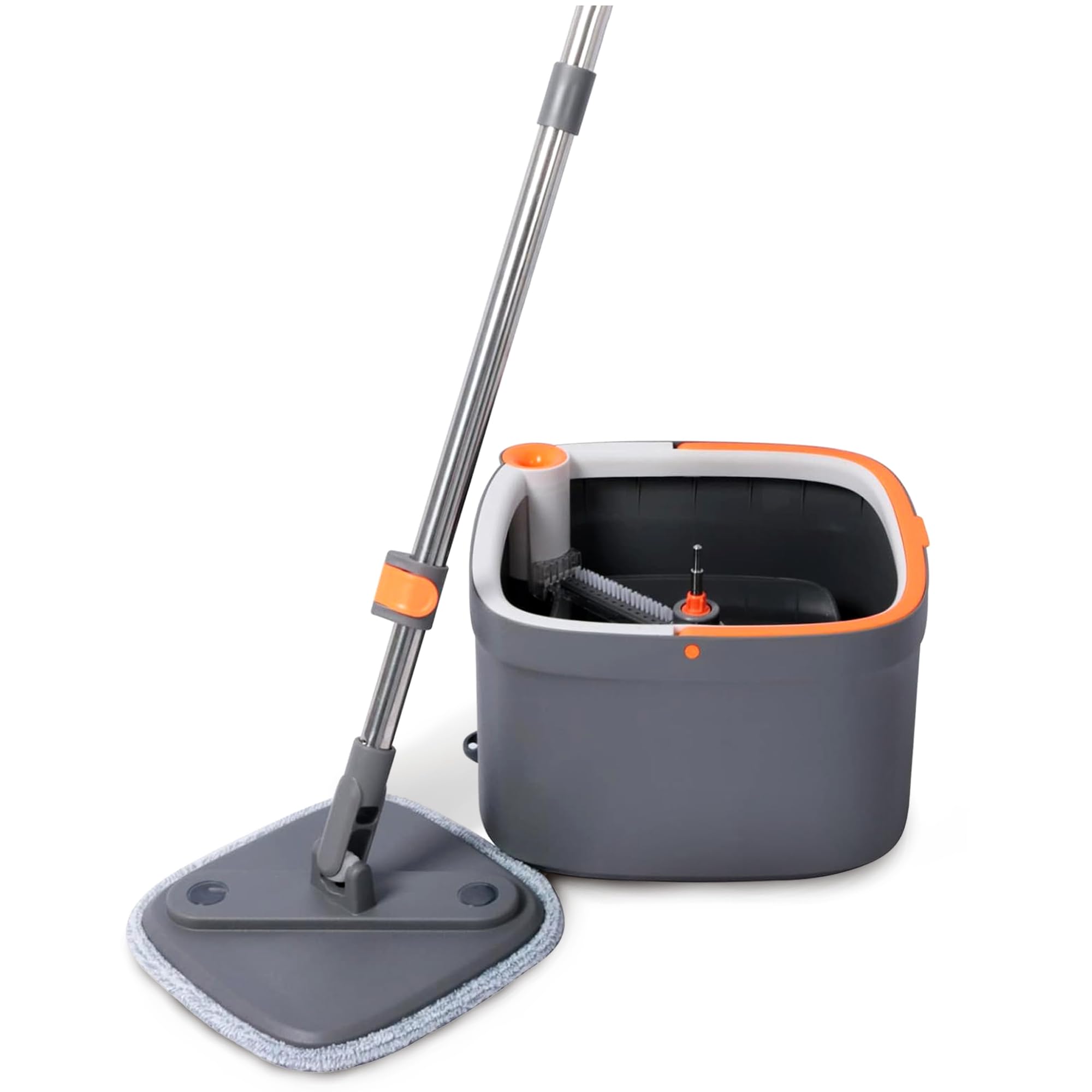 Rocket Mop Ultra Spin Clean Mop and Bucket System – Includes Square ...