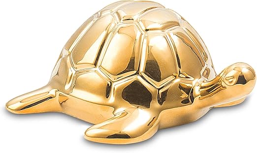 Amazon.com: Golden Turtle Statue, Ceramic Turtle Ornament for Home ...