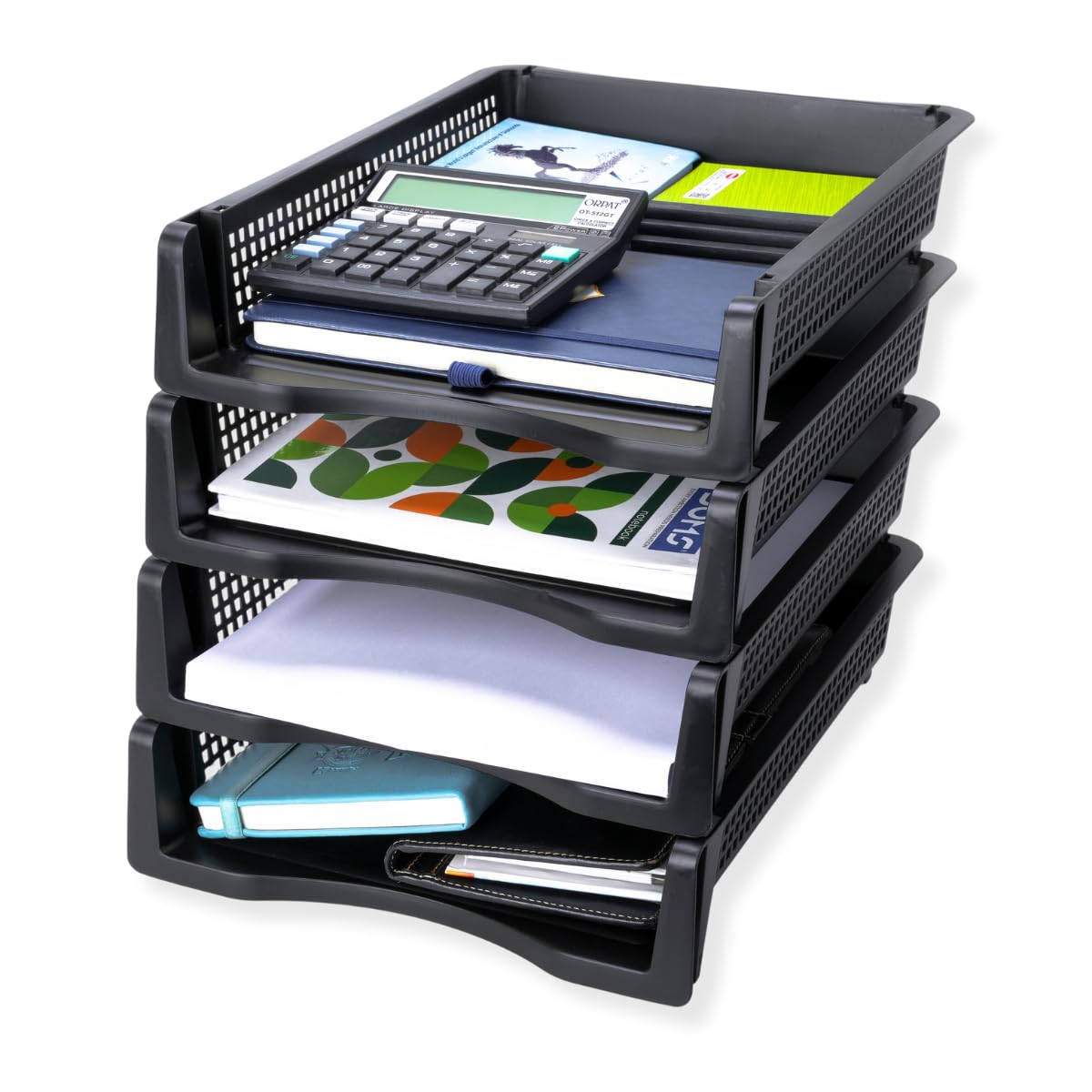 Marmik Plastic Desk Organiser File Rack Letter Tray, Office Storage ...